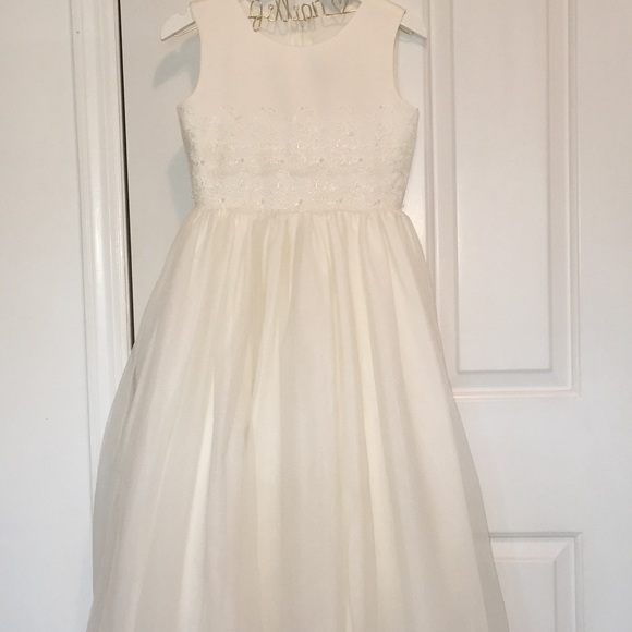 Joan Calabrese | Dresses | Joan Calabrese Flower Girls Dress Satin Lace ...